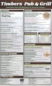 Menu – Timbers Pub & Grill